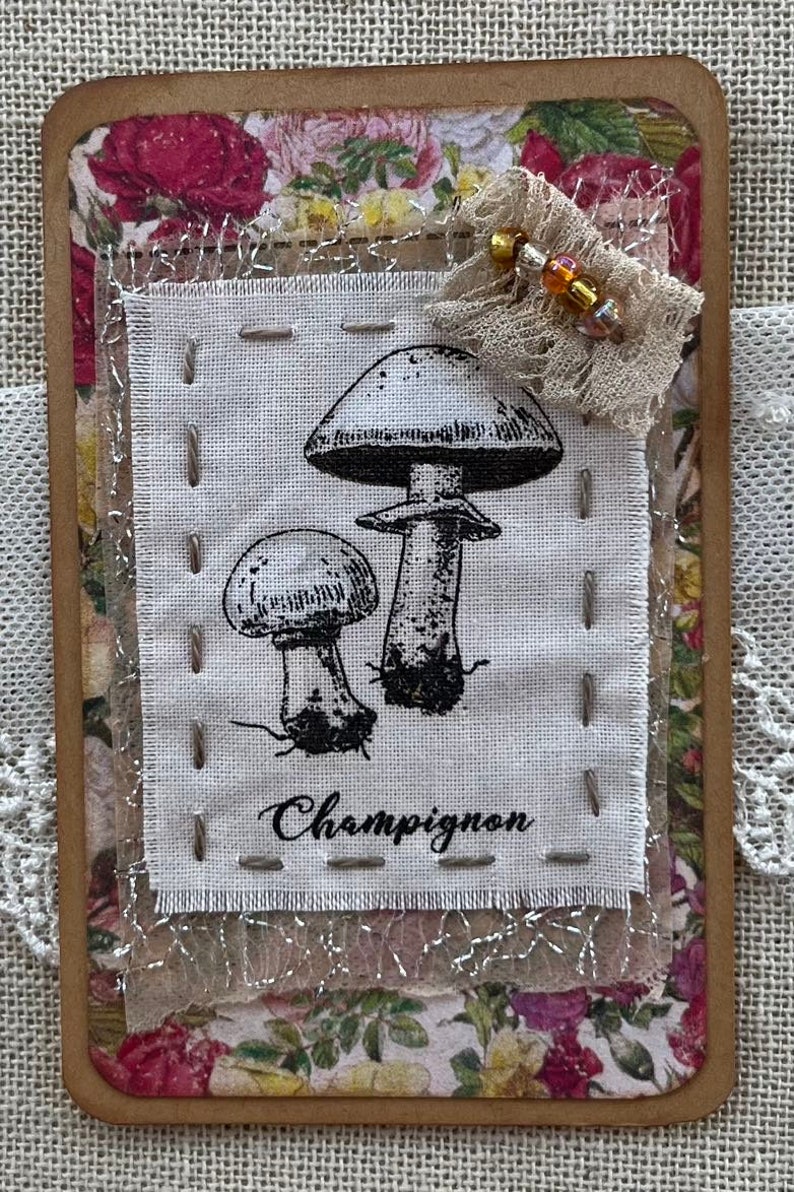 Mushroom Themed Journaling Cards, Five Pieces, Journaling Ephemera - Etsy