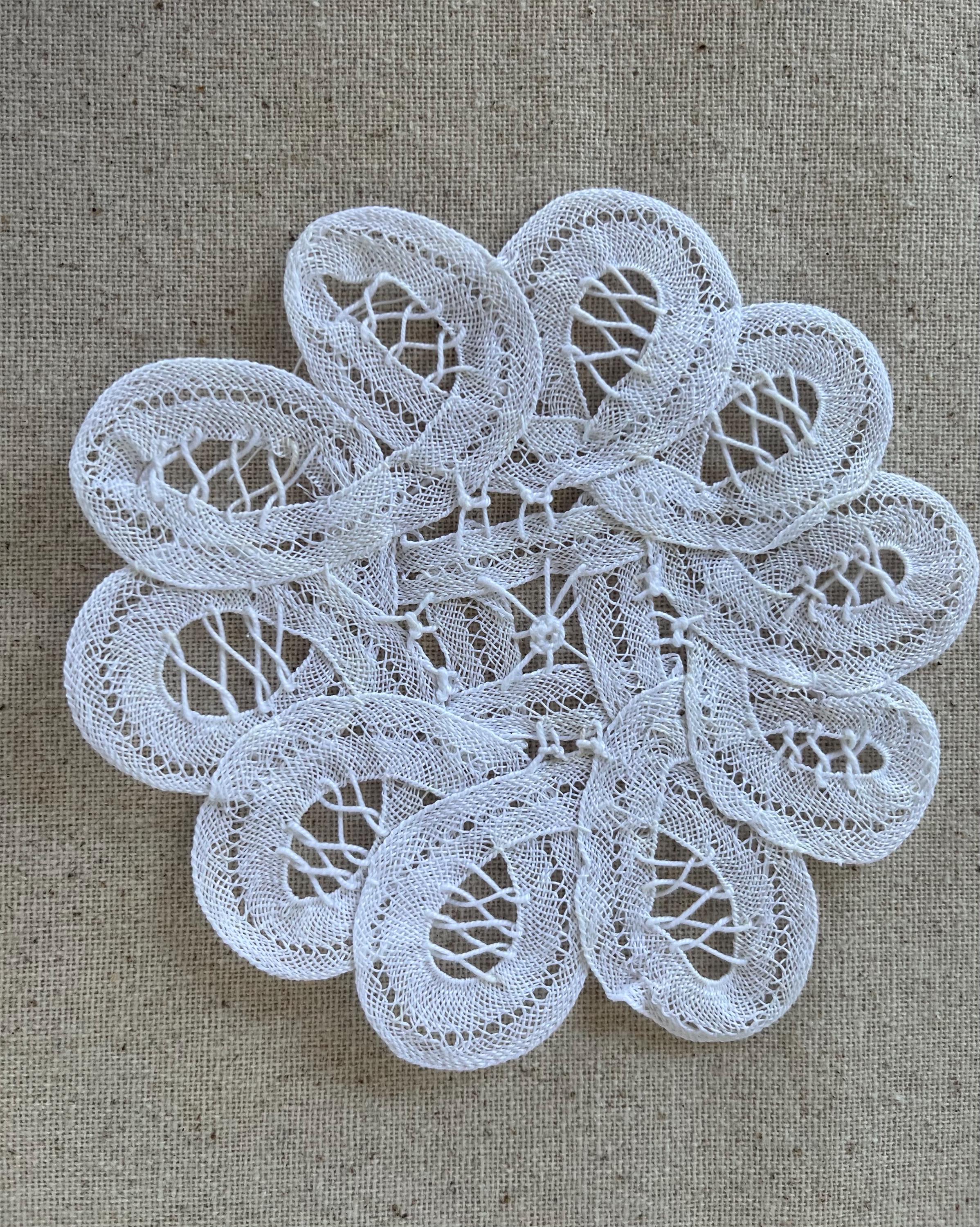 Four White Batenburg Lace Doilies - Set of Four - 4" Diameter - Etsy