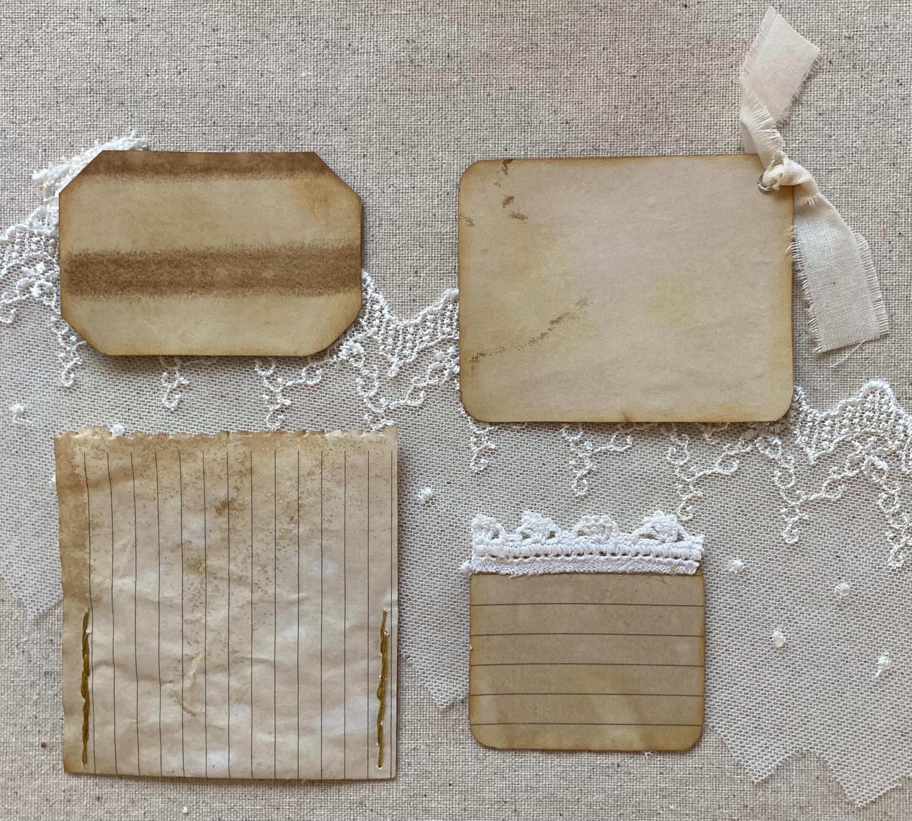Envelope and 3 Journal Cards - Handmade Ephemera - 4 Pieces - Etsy