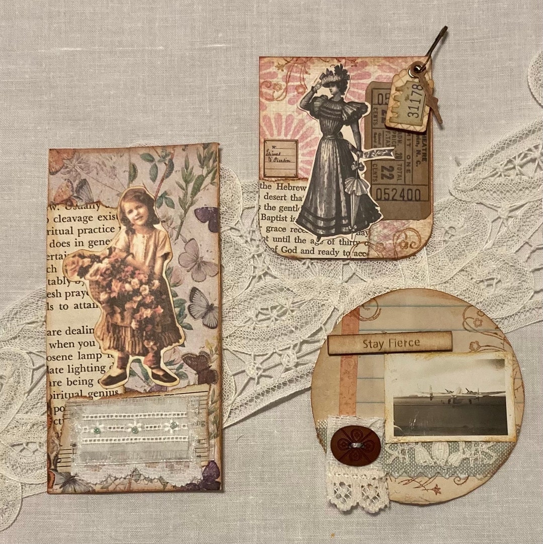 3 Pieces of Journal Ephemera Junk Journal Ephemera Embellishment ...