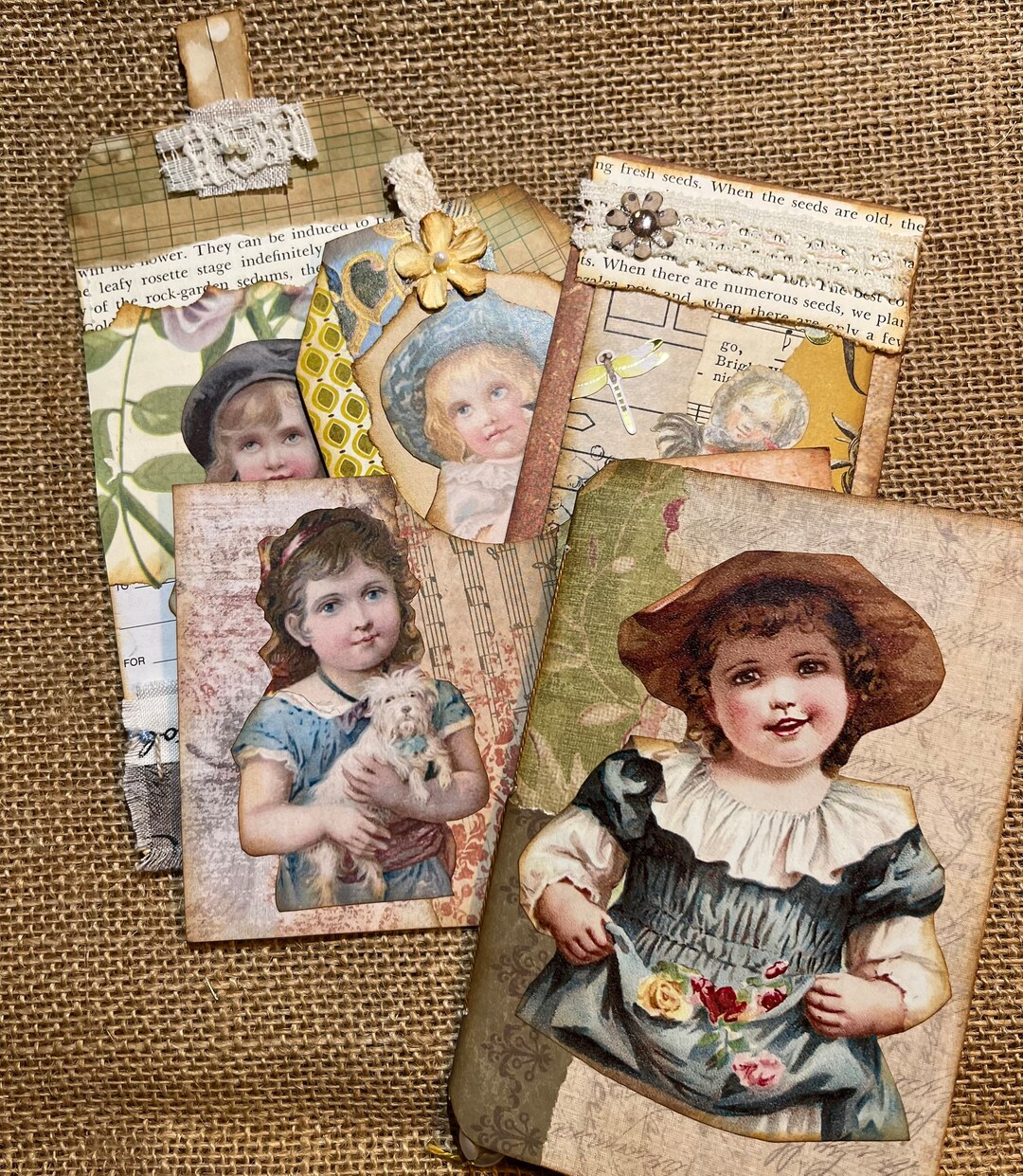 Journaling Ephemera, 5 Pieces, Little Girl Themed - Etsy