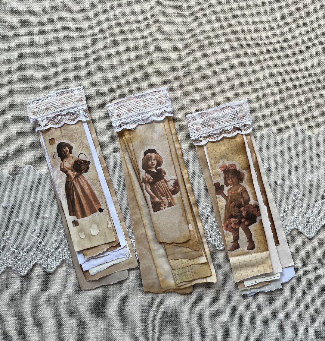 Victorian Girl Handmade Paper Tablets Three Pieces Ephemera - Etsy