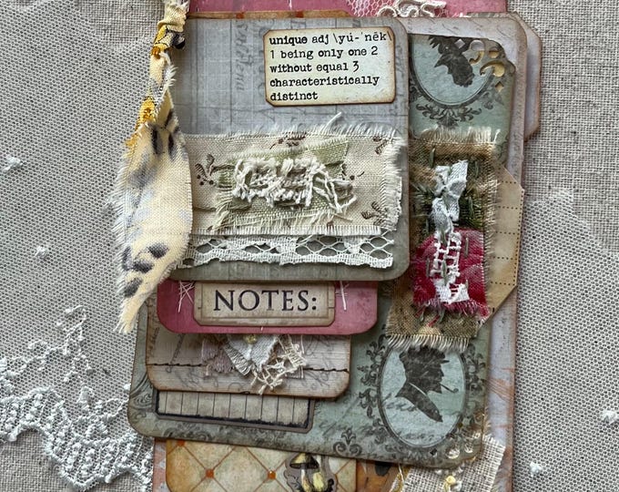 Stacked Journaling Cards - Set of Seven - Handmade - Etsy