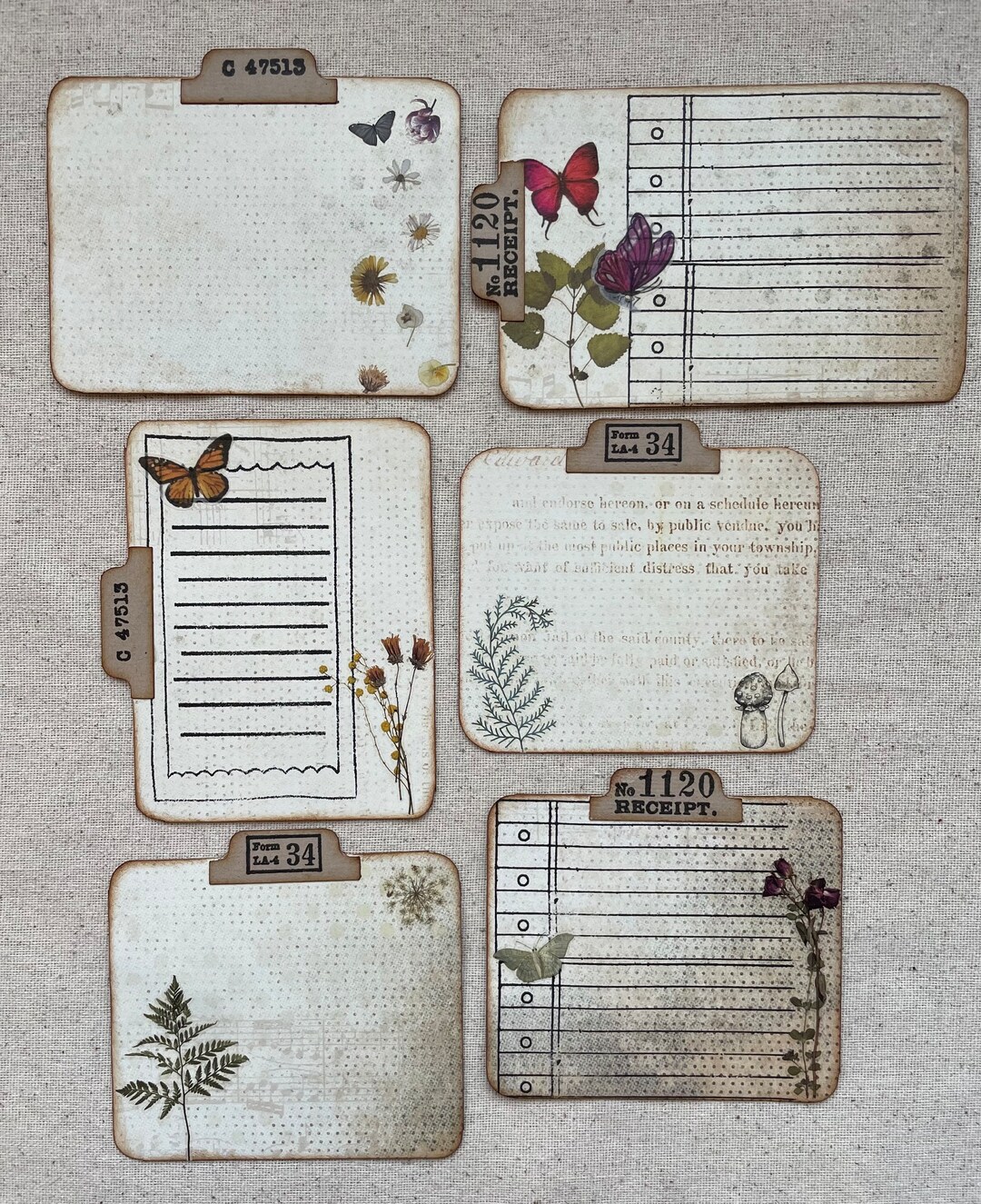 Journaling Ephemera- Six Pieces - Etsy