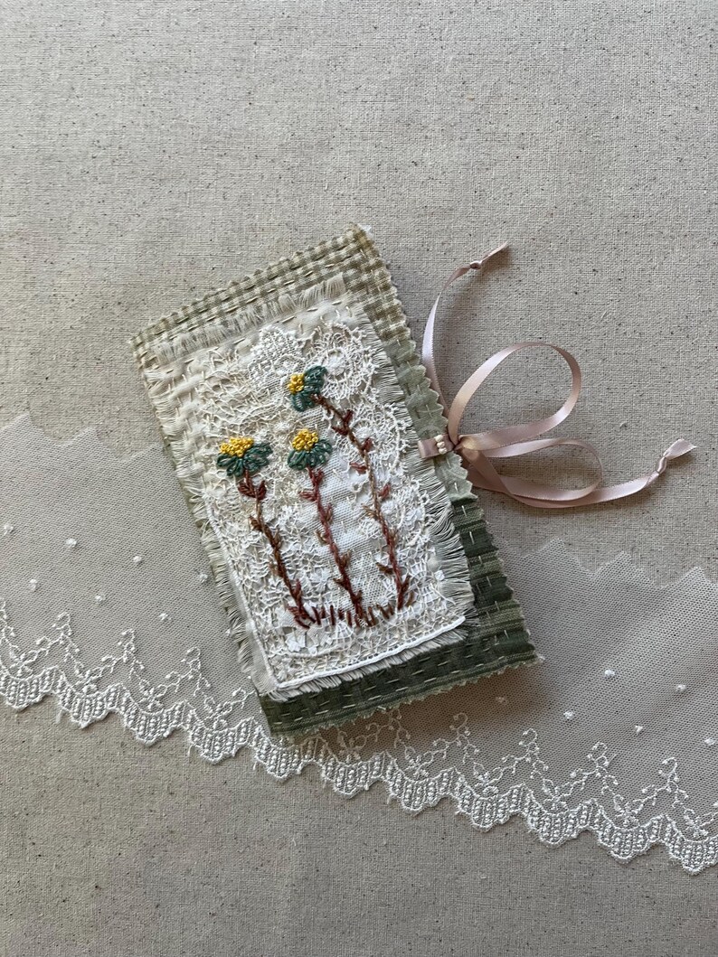 Slow Stitched Medium Journal Hand Embroidered Handmade Journal - Etsy