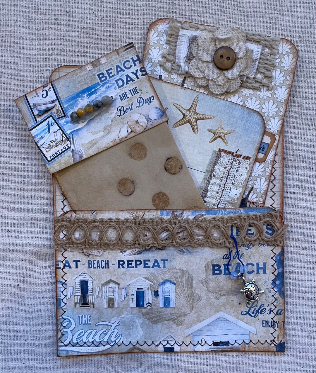 Life's A Beach Ephemera and Journal Pocket - Etsy