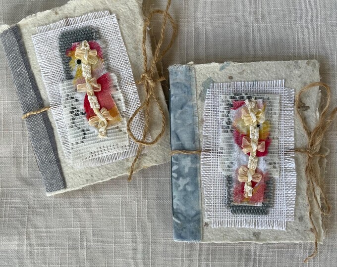 Two Small Journals - Hand Made Paper Cover - Handmade Journal - Etsy