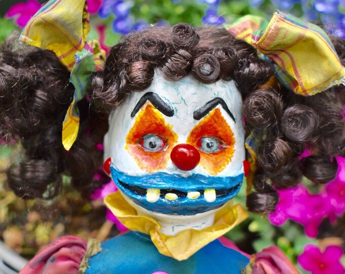 Creepy Killer Clown Dark Art Horror Display Doll Collectible - Etsy