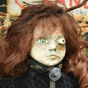 Creepy Doll Dark Art Disturbing Girl Doll Spooky Zombie Dollz Original ...