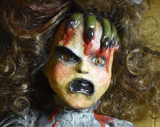 Creepy Doll Dark Art Disturbing Girl Doll Spooky Zombie Dollz Original ...