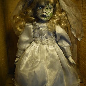 Creepy Doll Zombie Bride Dark Art Disturbing Spooky Zombie Dollz ...