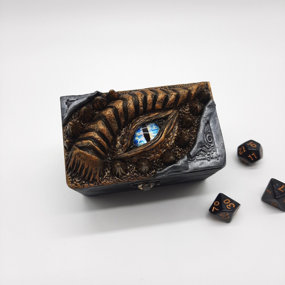 Mini Fantasy Dice Box With Dragon Eye, Pen & Paper Accessories, Nerd ...
