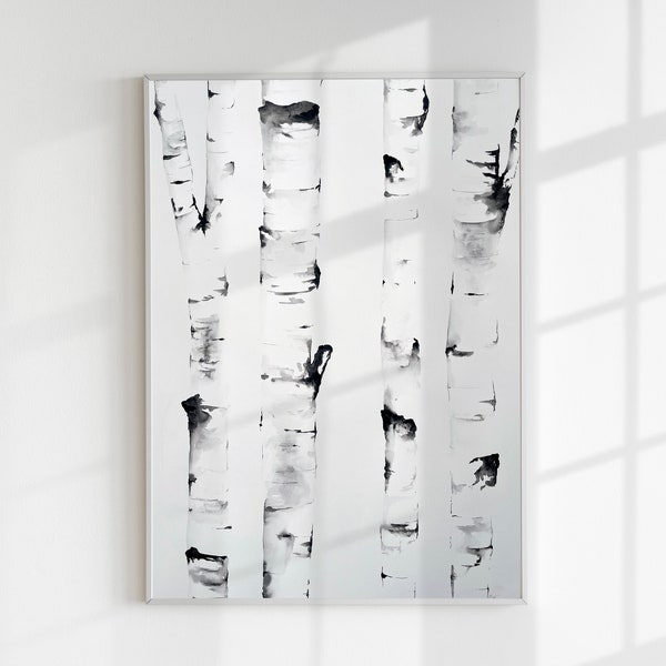 Abstract Birch Trees - Etsy