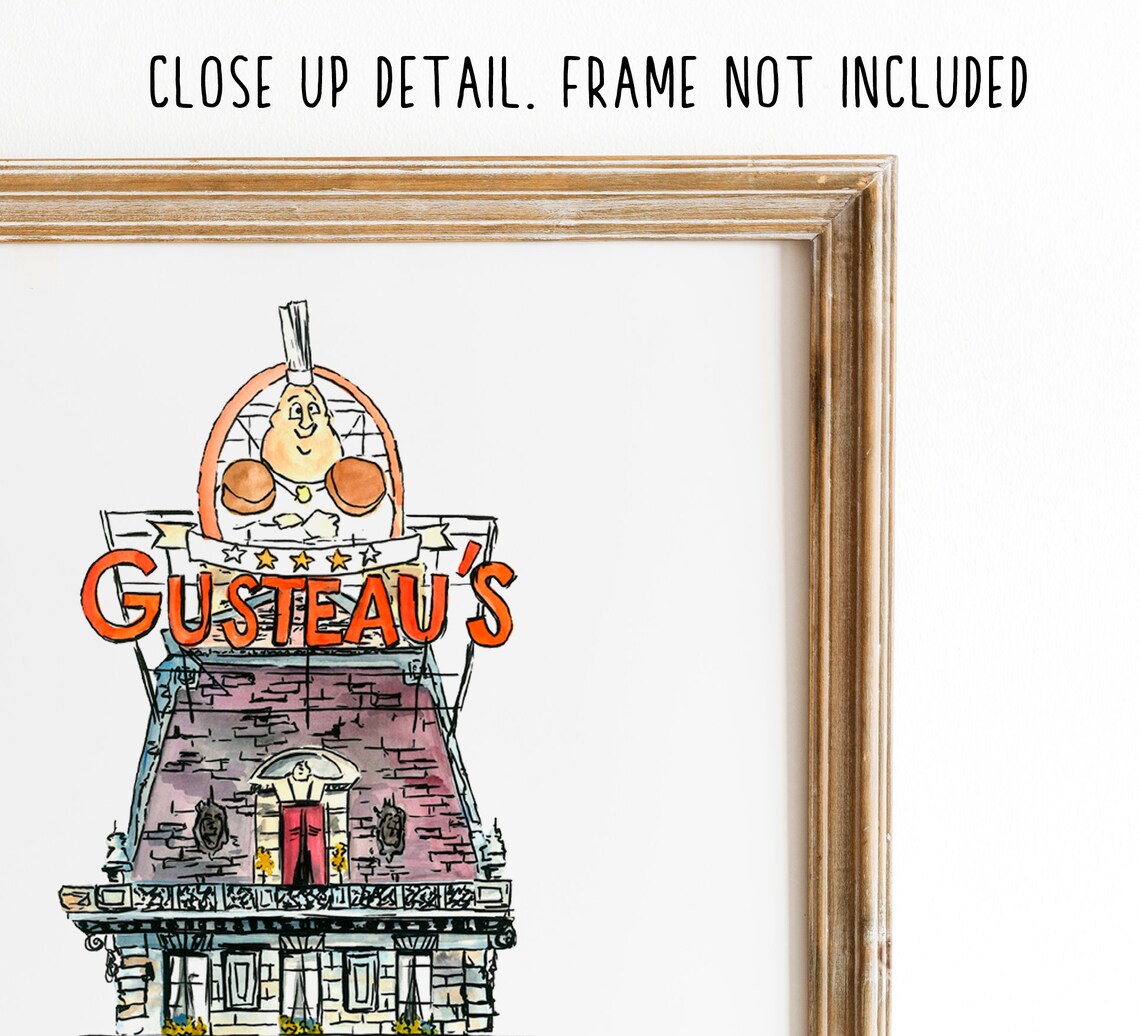 Gusteau's Restaurant Watercolor Print Watercolor Sketch - Etsy