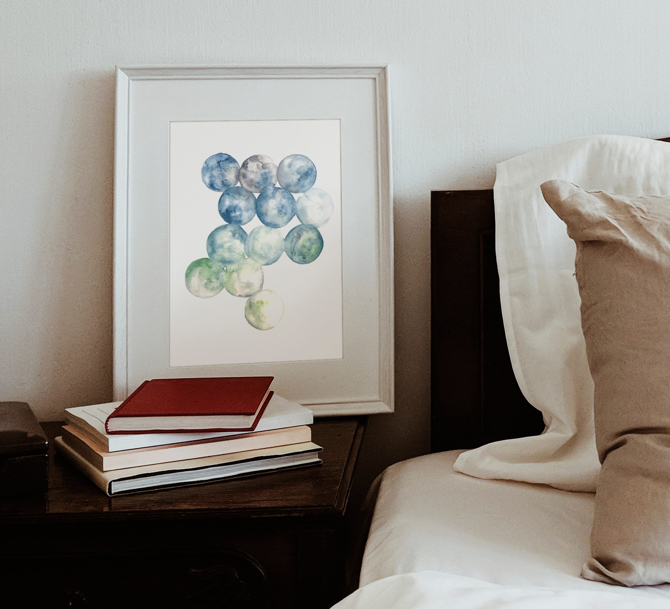 Abstract Blue Green Watercolor Print Abstract Art Print | Etsy