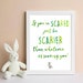 Thumper Watercolor Quote Art Print, If You're Scared Just Be Scarier ...