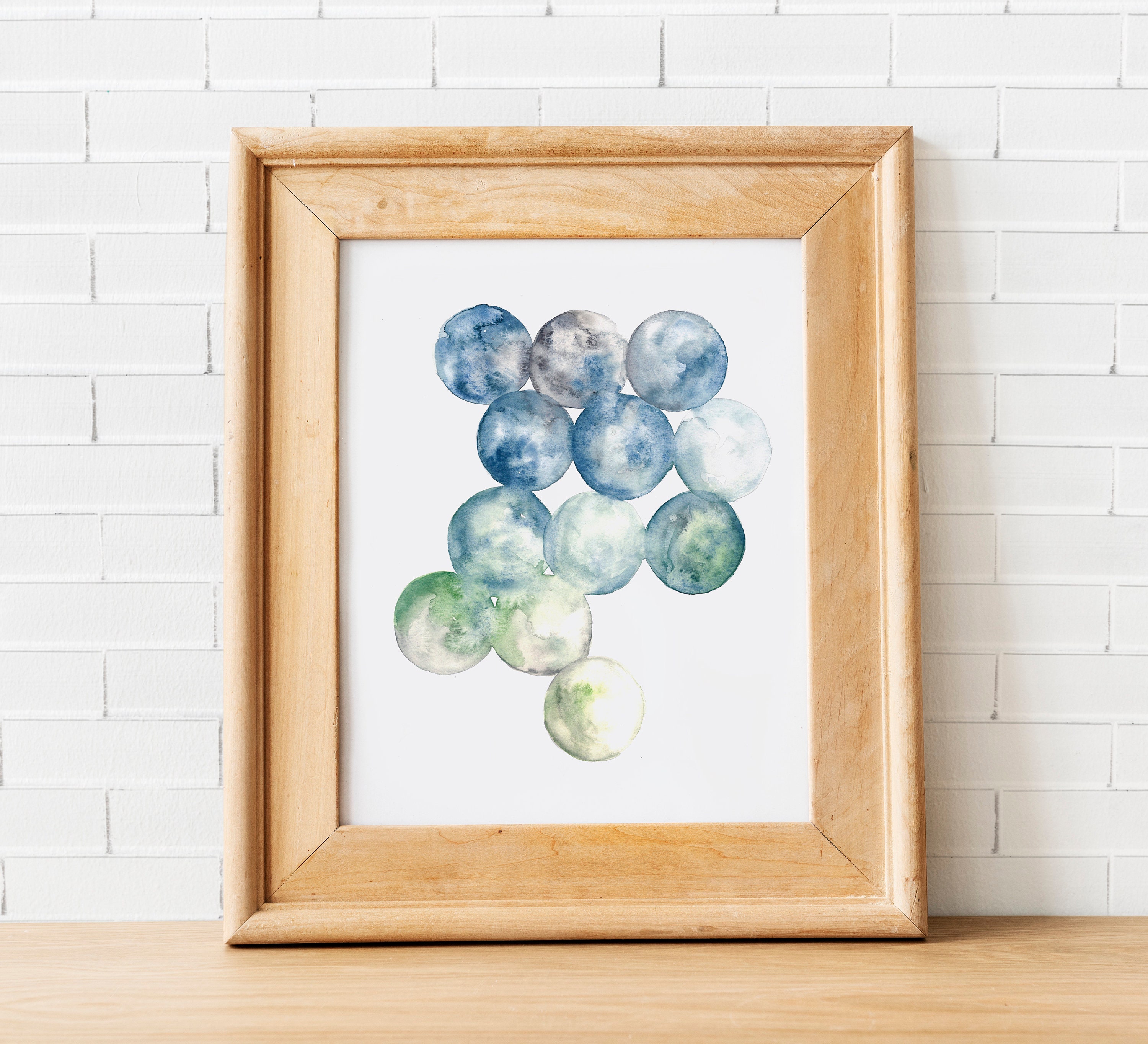 Abstract Blue Green Watercolor Print Abstract Art Print | Etsy