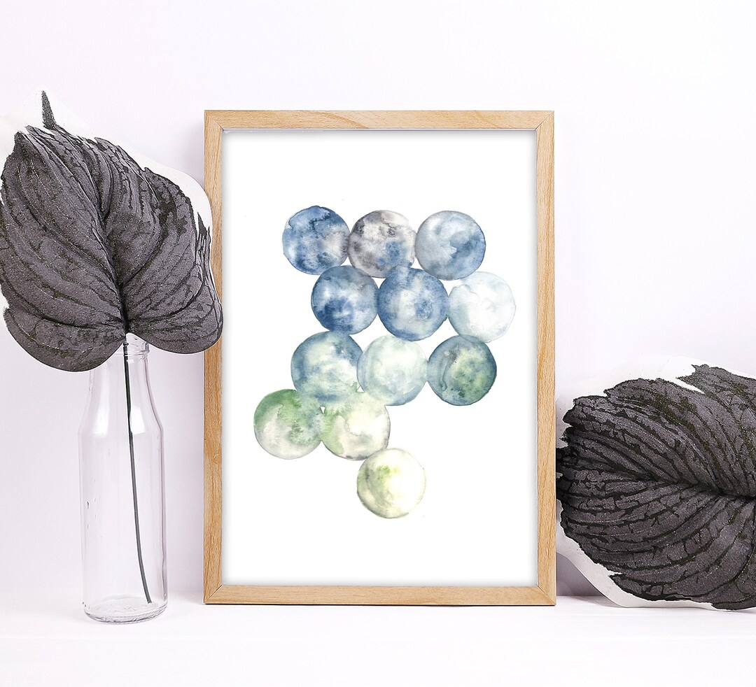Abstract Blue Green Watercolor Print | Abstract Art Print, Wall Art ...