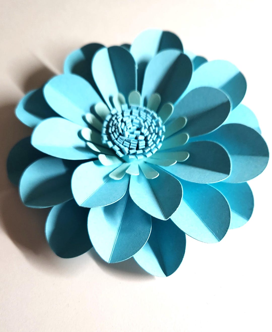 Paper Blue Flower 2 Pieces 5" in Diameter. Wedding Showers Baby Showers ...