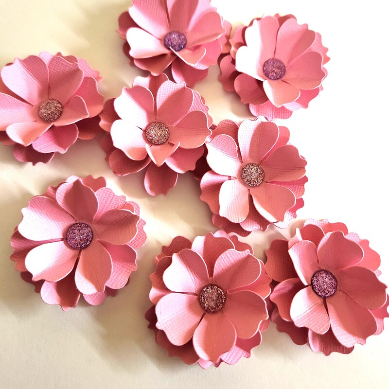 Pink Paper Flowers Wall Decor - Etsy