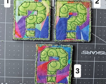 Green Question Mark Patch 206A 2 Inch Diameter Embroidered Patch - Etsy