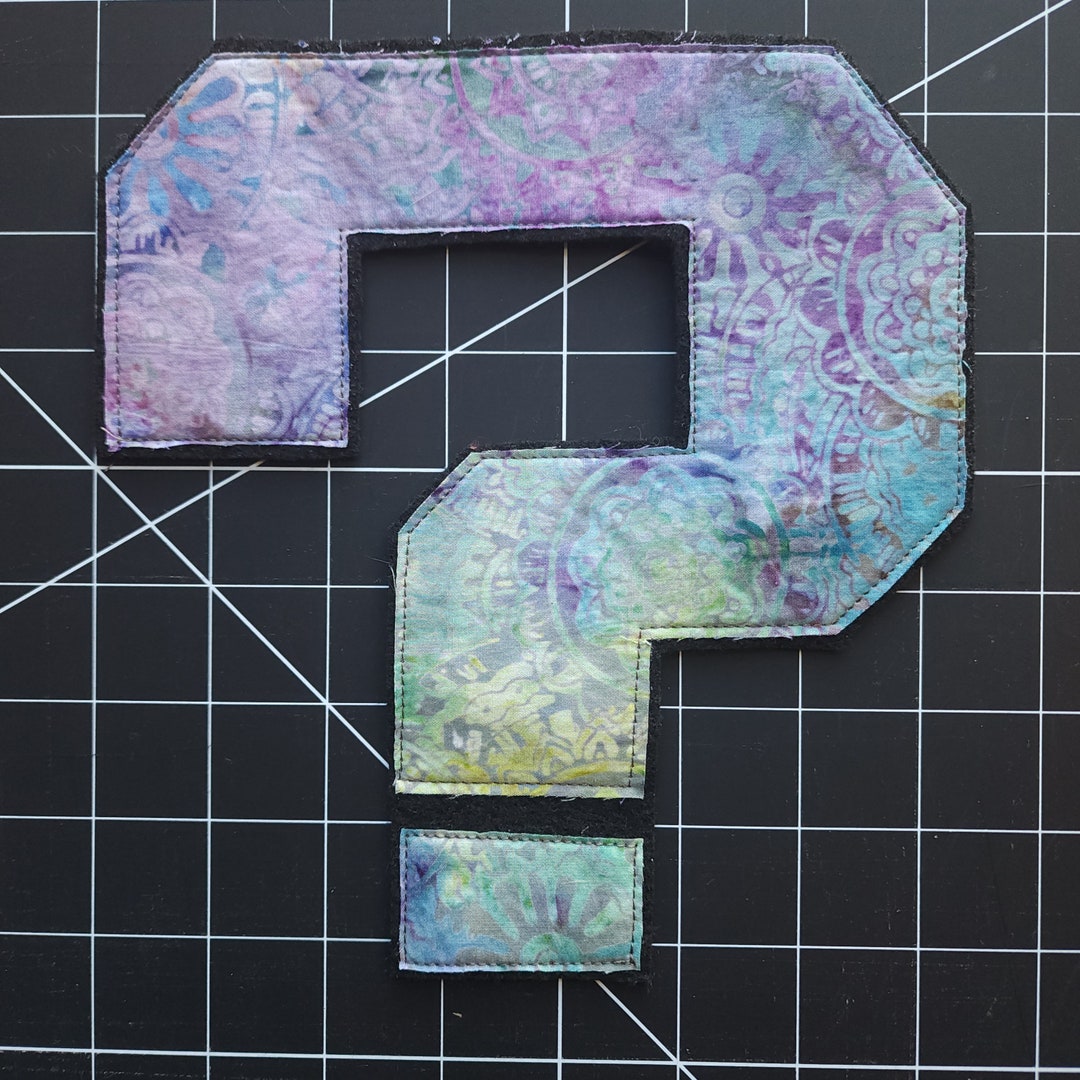 Large Iron on Question Mark Patch - Etsy