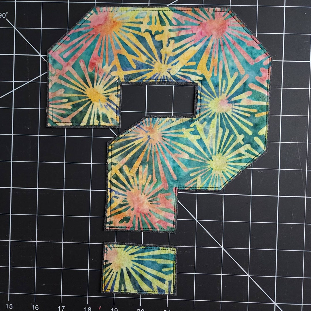 Large Iron on Question Mark Patch - Etsy