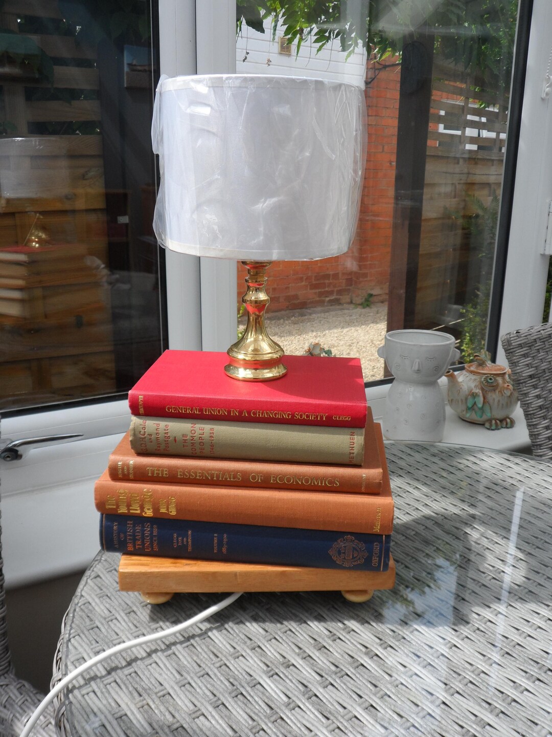 Vintage Hardback Books Repurposed as a Novel Table Lamp, Shelf Lamp ...