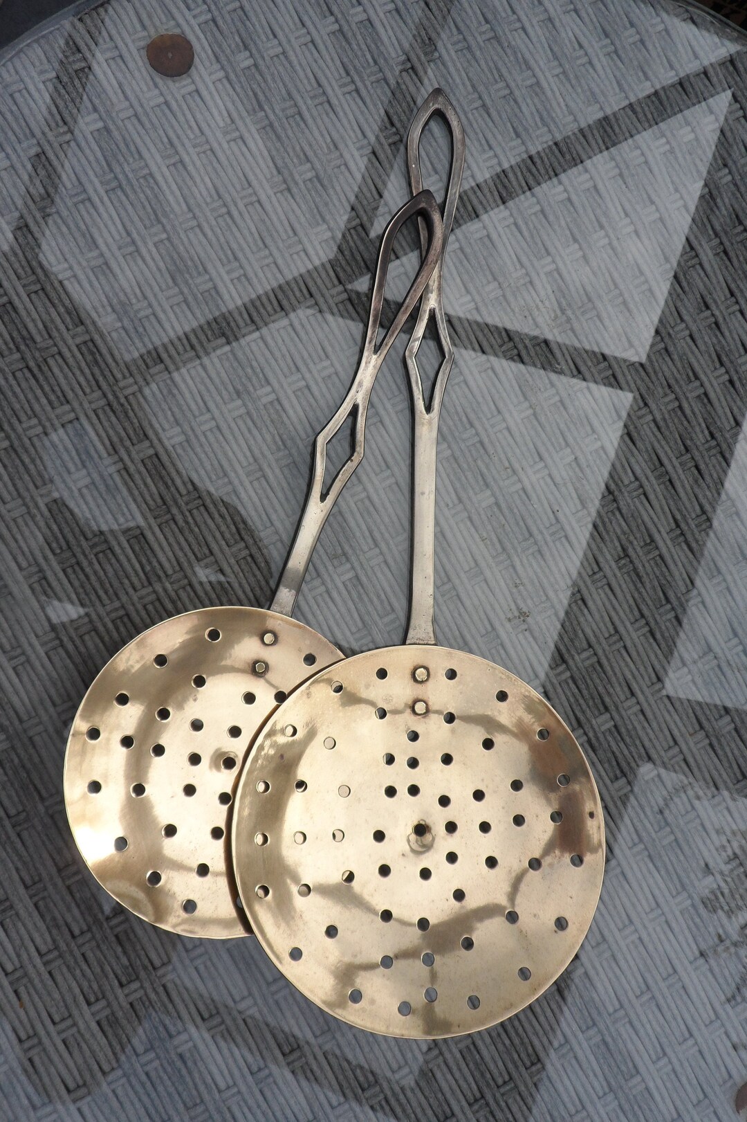 Vintage Pair of Brass Kitchen Utensils - Etsy