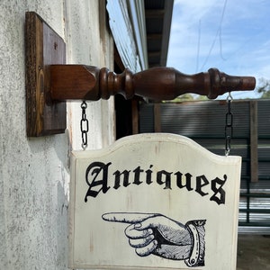 Hanging Vintage Repro Antiques Sign - Etsy