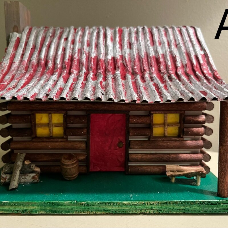 Log Cabin Art - Etsy