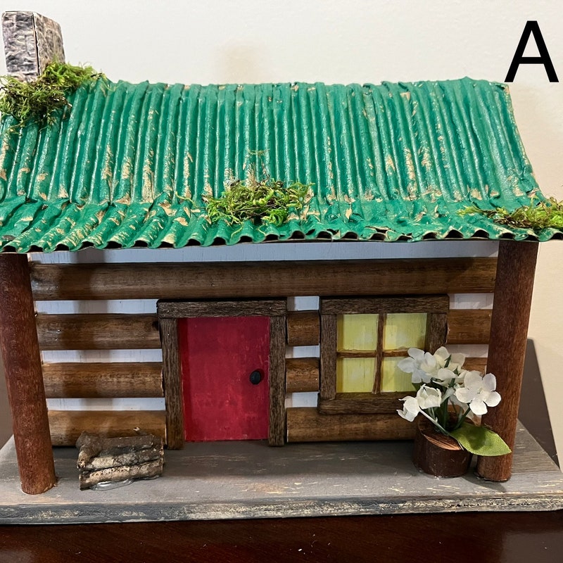 Log Cabin Art - Etsy