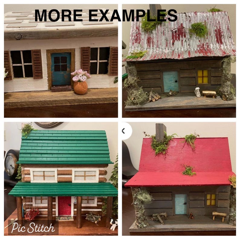 Miniature Log Cabins & Houses - Etsy