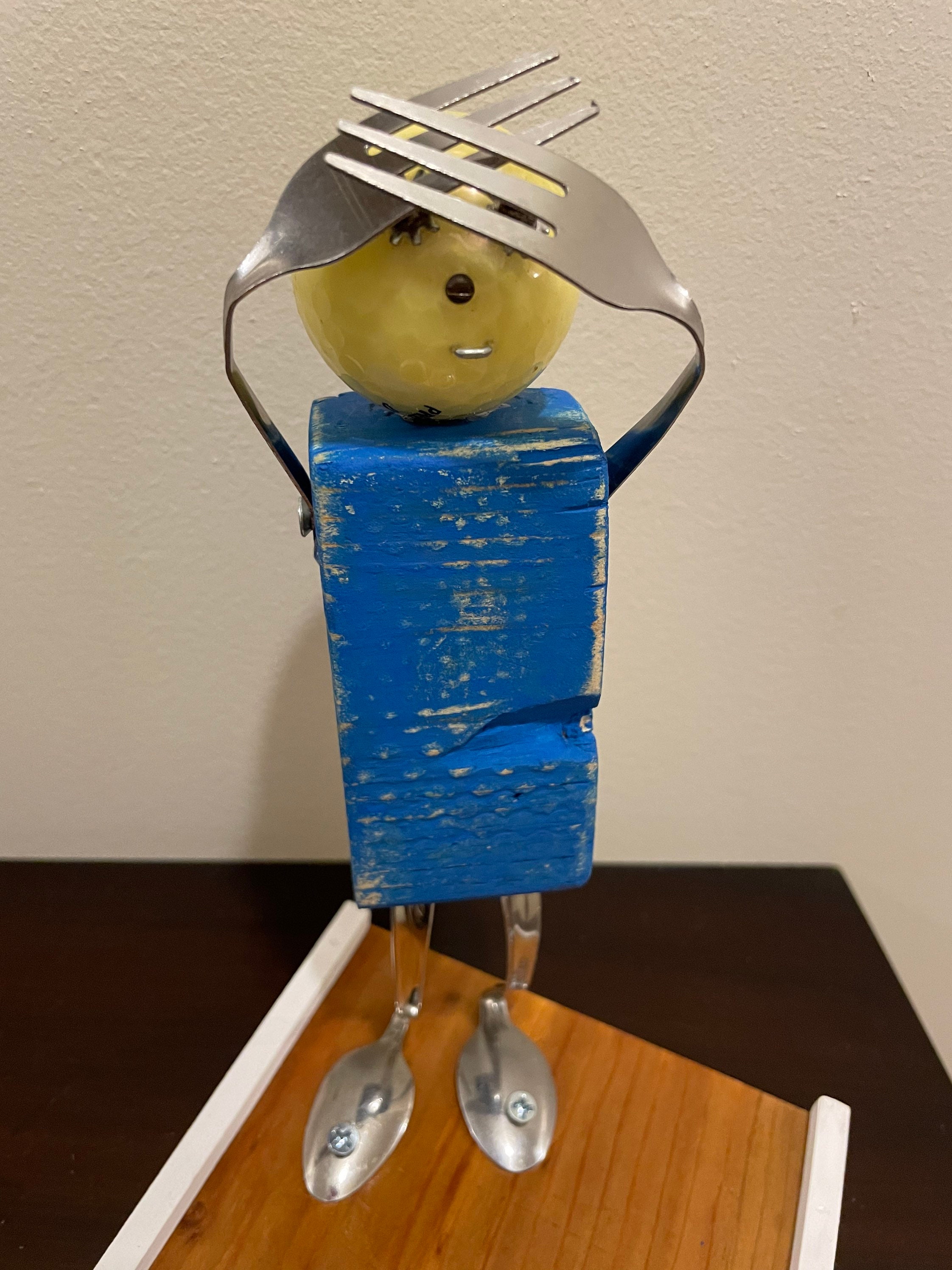 Bob the Bowler Junk Art Sculpture - Etsy