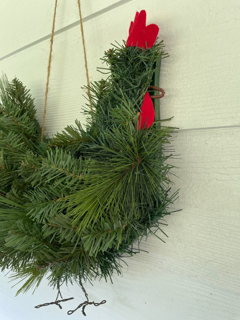 Chicken Wreath: Faux Evergreen Farmhouse Decor - Etsy