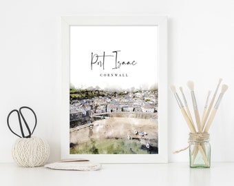 Port Isaac Cornwall Print Watercolour Print Wall Art. - Etsy UK