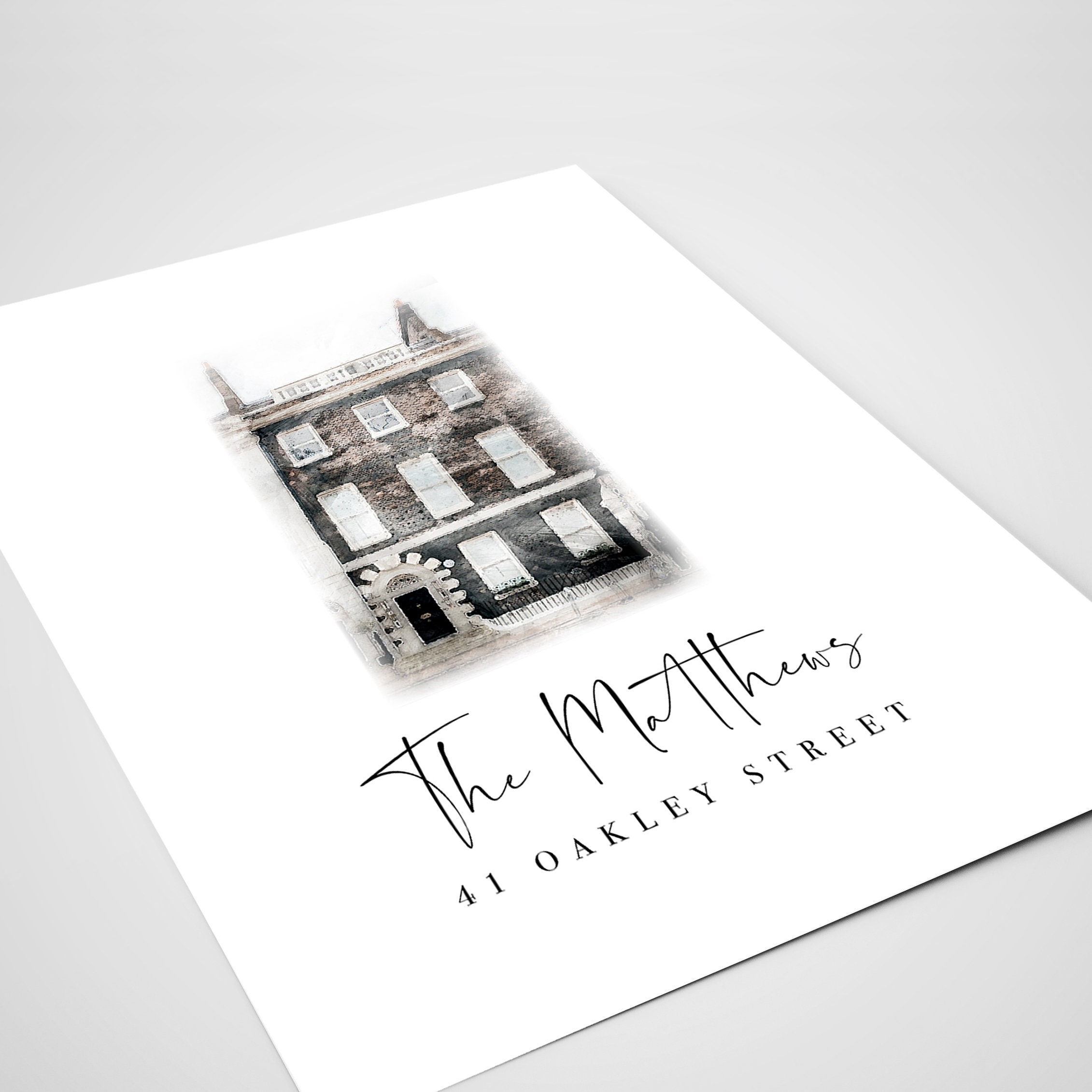 Personalised House Portrait Print / Custom Watercolour Painting ...