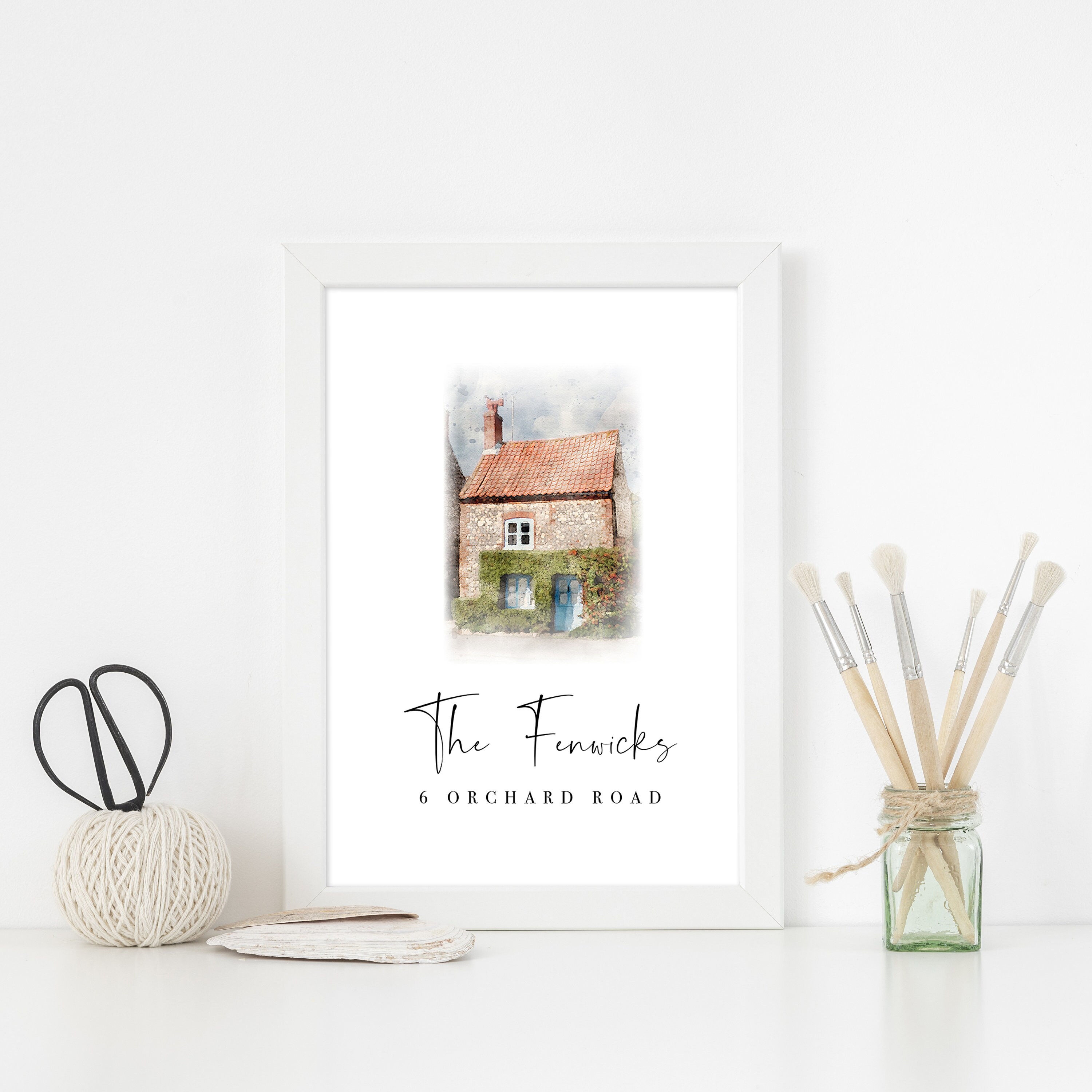 Personalised House Portrait Print / Custom Watercolour Painting ...