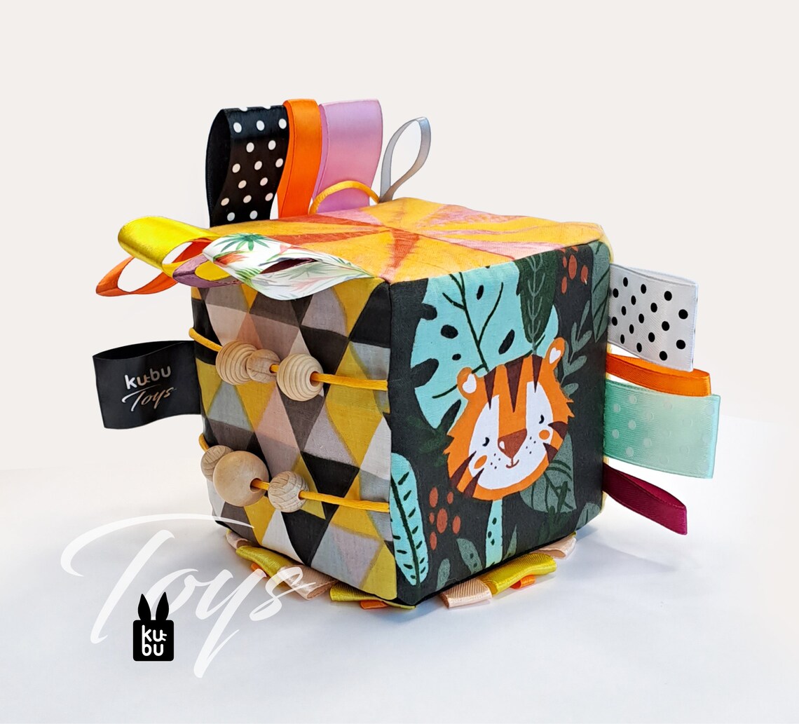 Activity Cube LION | Sensory Cube Baby Shower Gift Montessori Baby Toy ...