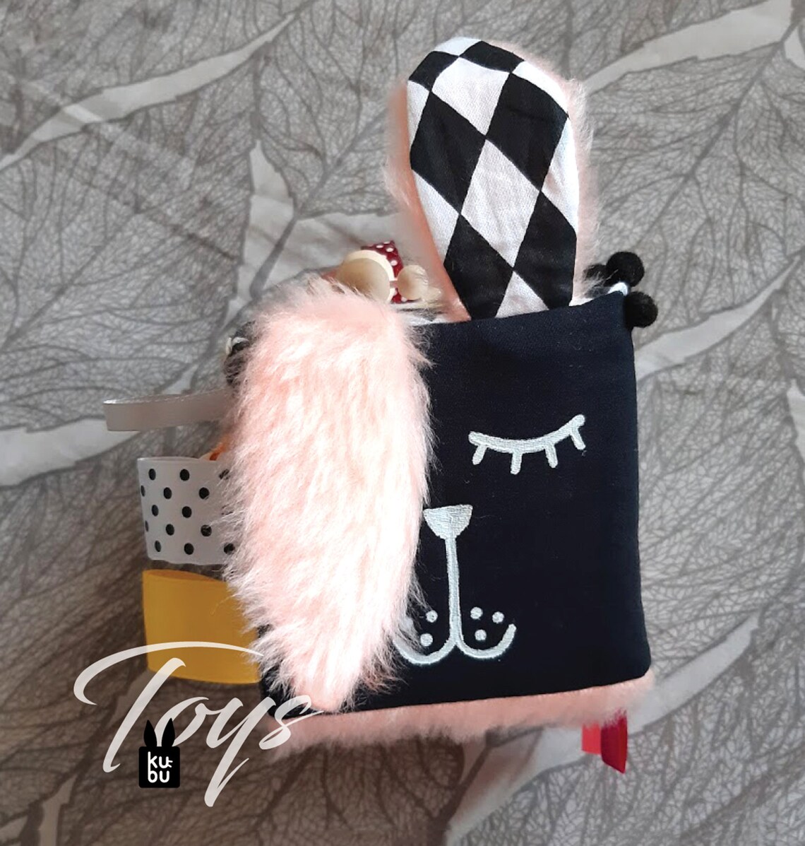 Sensory Cube Bunny Girl Sensory Block Baby Shower Gift Montessori Baby ...