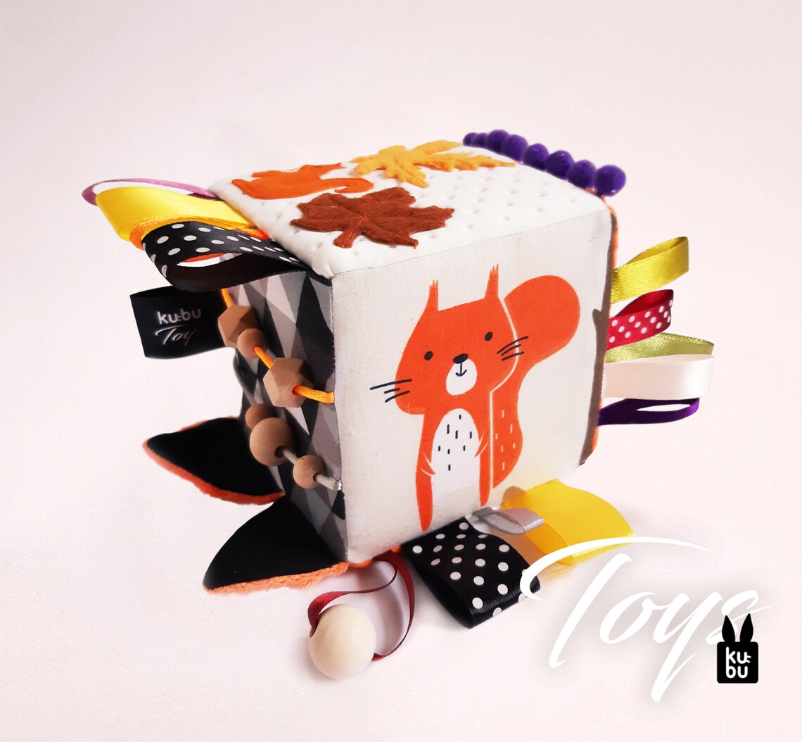 Activity Cube FOX Sensory Cube Baby Shower Gift Montessori | Etsy