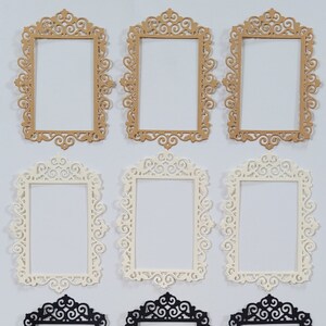 Paper Cutouts, Vintage Laced Picture Frames, 9 Pcs Scrapbooking Paper ...