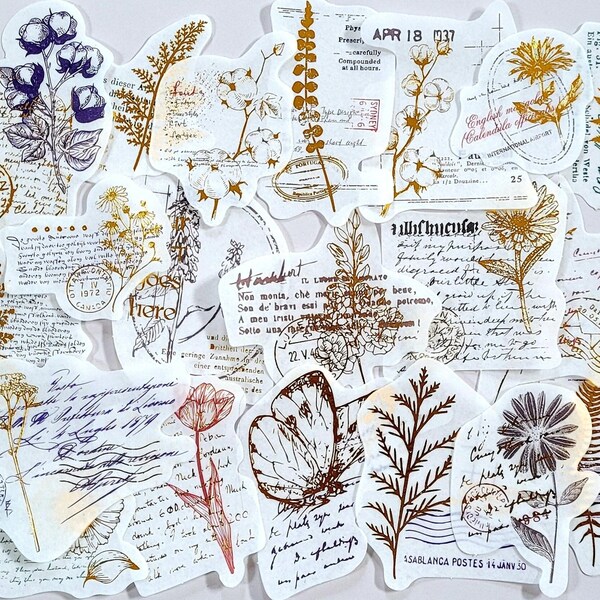 Gold Foil Stickers - Etsy