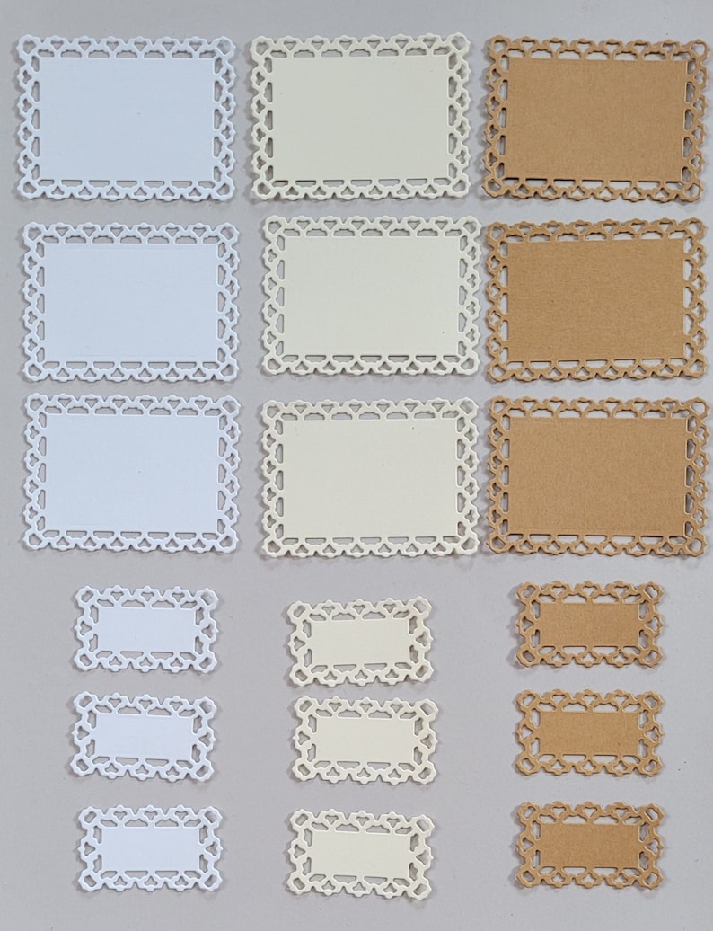 Wavy Labels, Cardstock, Paper, Laced Labels, Blank Labels - Etsy