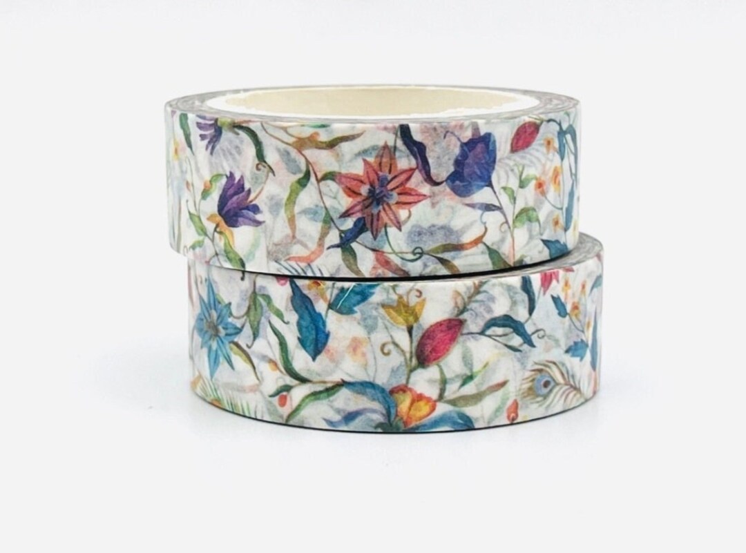 Colorful Wildflowers Washi Tape, 1m/10m Option, Scrapbooking Washi Tape ...