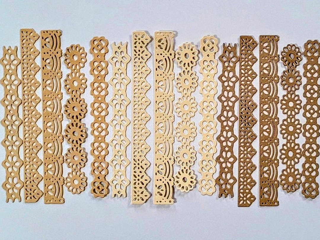 Paper Cutouts, Vintage Lace Border Strips, 15 Pcs, Scrapbooking Paper ...