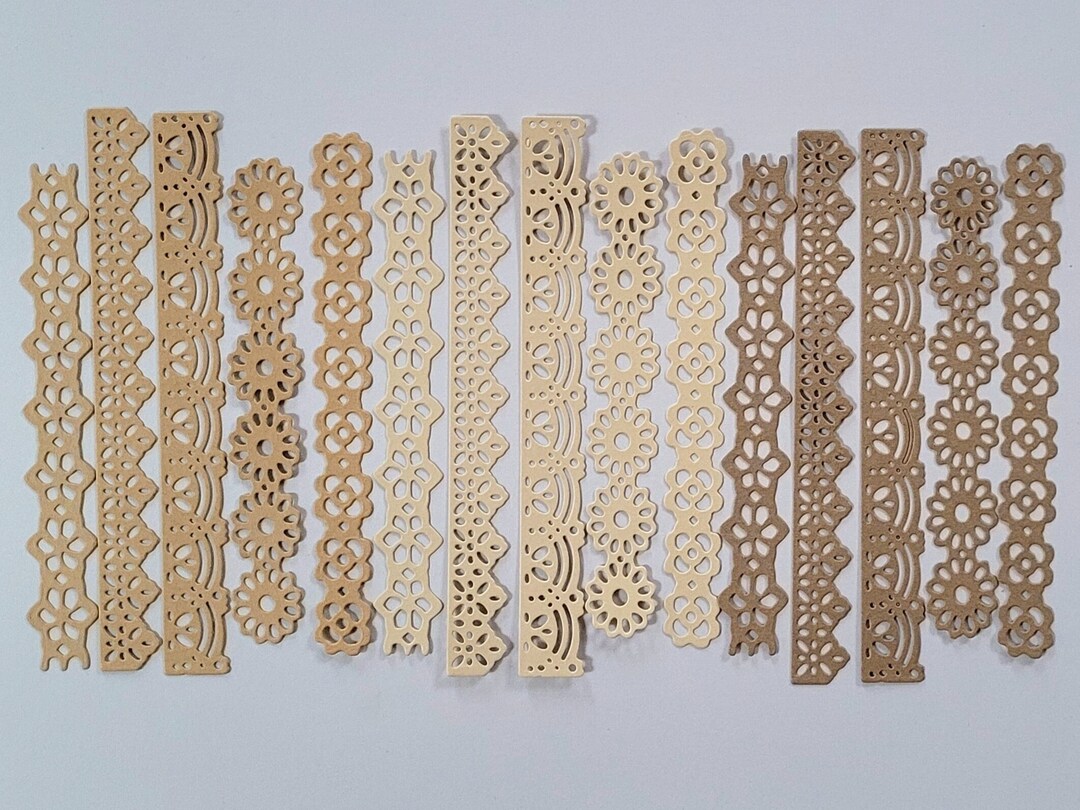 Paper Cutouts Vintage Lace Border Strips 15 Pcs - Etsy