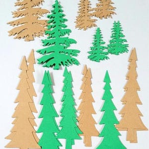 Evergreen, Cardstock Paper Trees - Etsy