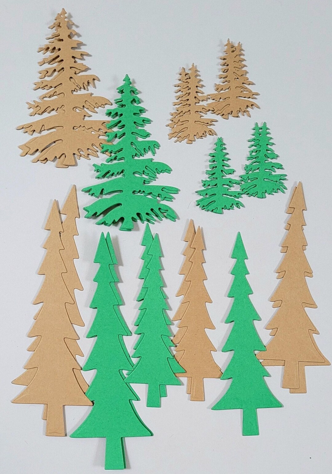 Diecut Cardstock Paper — Evergreen Trees - Etsy