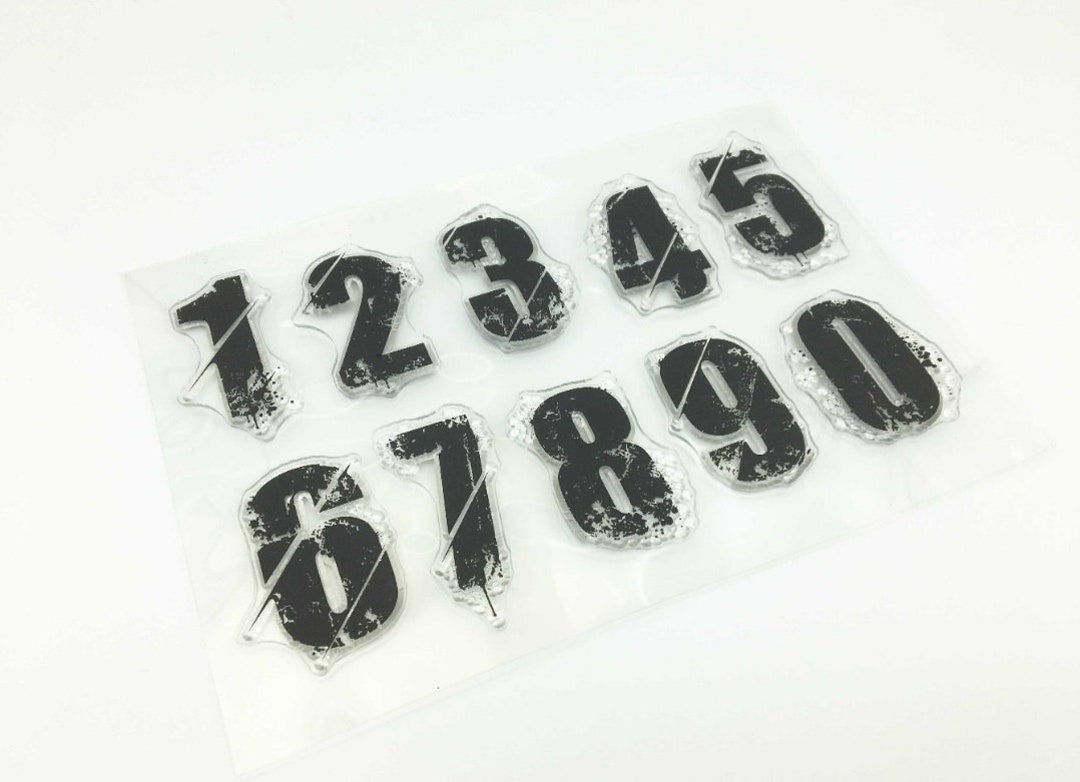 Numbers, Clear-stamps Set, Scrapbooking Clear-stamps - Etsy